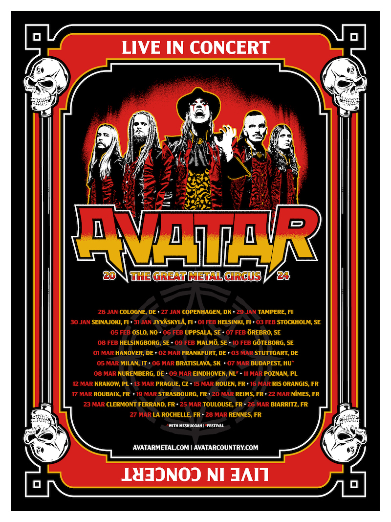 AVATAR announce headline tour in Europe; kicks off in January 2024 ...